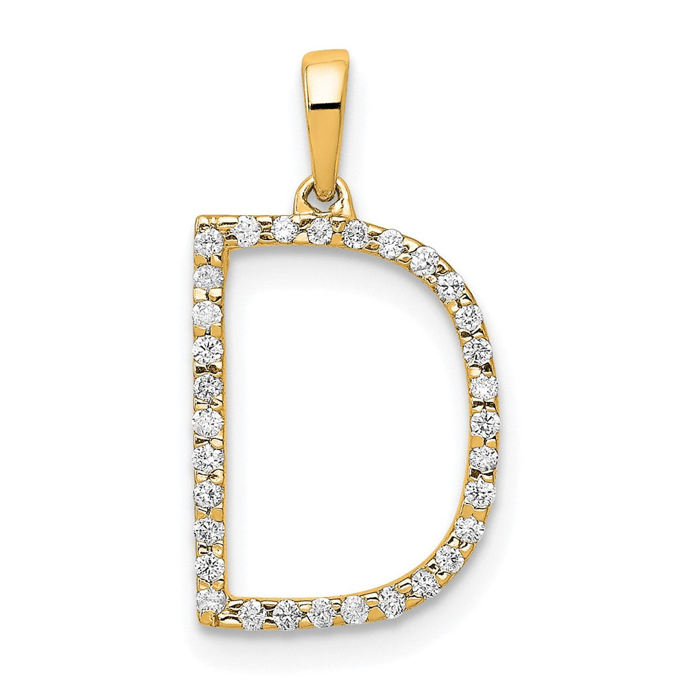 14K Diamond Letter D Initial Pendant – Regent Jewelers NC